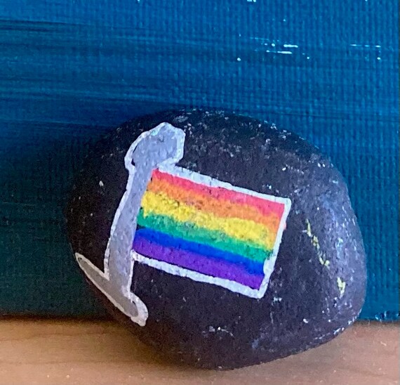 Small Rainbow Pride Flag Rock Art | Etsy