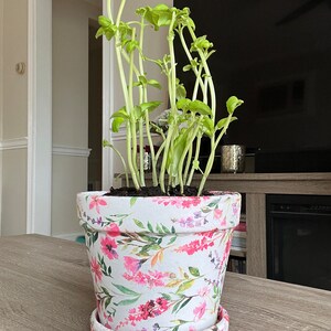 Toile Flower Pot With Saucer – Châteaucore Blue and White Chinoiserie ...