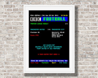 Football Results - Etsy UK