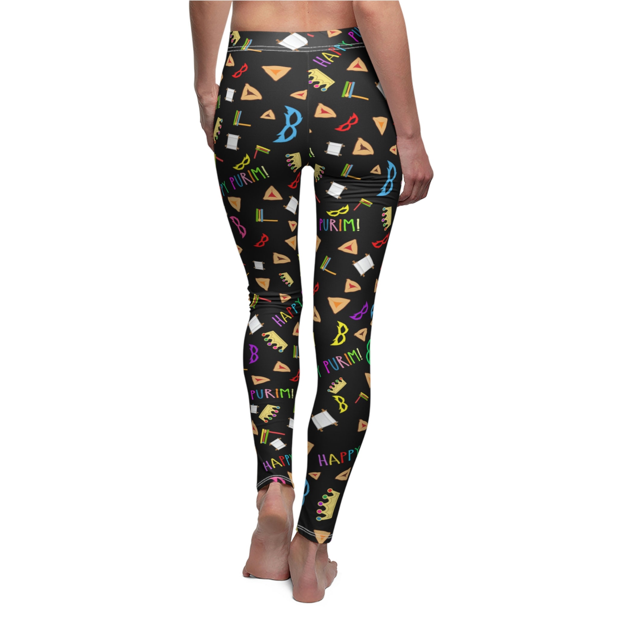 Happy Purim! Leggings With Hamantashen, Megillahs, Masks, Groggers and ...