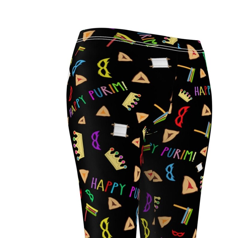 Happy Purim! Leggings With Hamantashen, Megillahs, Masks, Groggers and ...