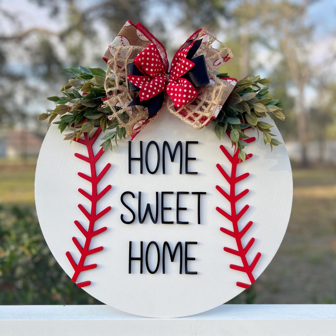 Baseball Door Hanger | Baseball Door Sign | Baseball Decor | Front Door ...