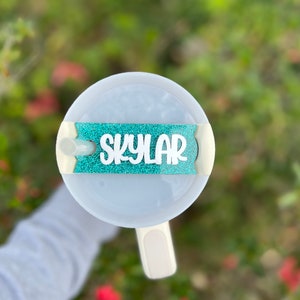 Personalized Tumbler Name Tag, Cup Topper, Acrylic Name Plate, Tumbler ...