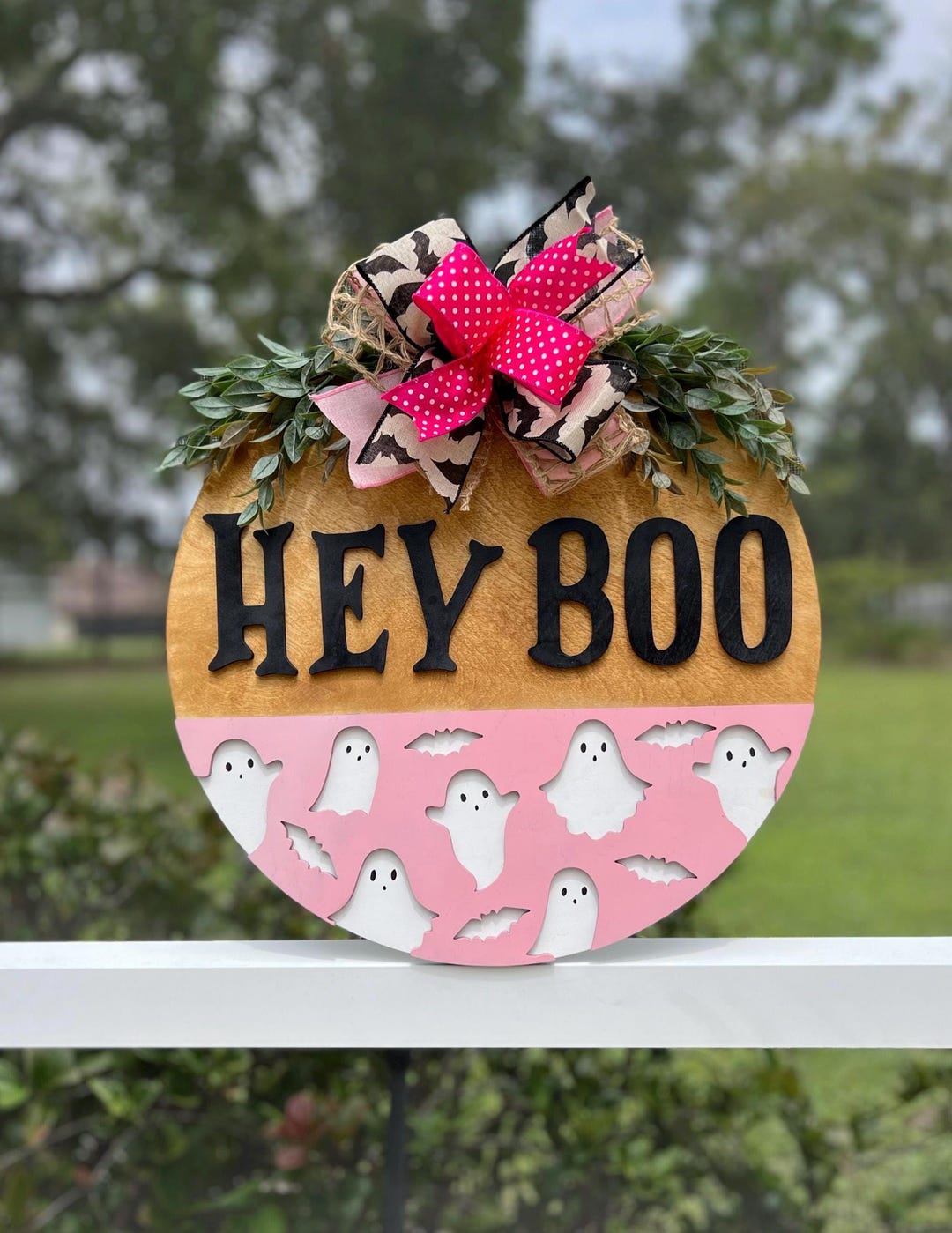 Hey Boo | Hey Boo Door Hanger | Door Sign | Fall Door Sign | Halloween ...