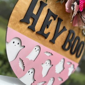 Hey Boo | Hey Boo Door Hanger | Door Sign | Fall Door Sign | Halloween ...