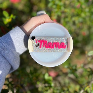 Personalized Tumbler Name Tag, Cup Topper, Acrylic Name Plate, Tumbler ...