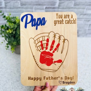 Dad Gift, Baseball Father's Day Gift, Great Catch Dad Sign ...