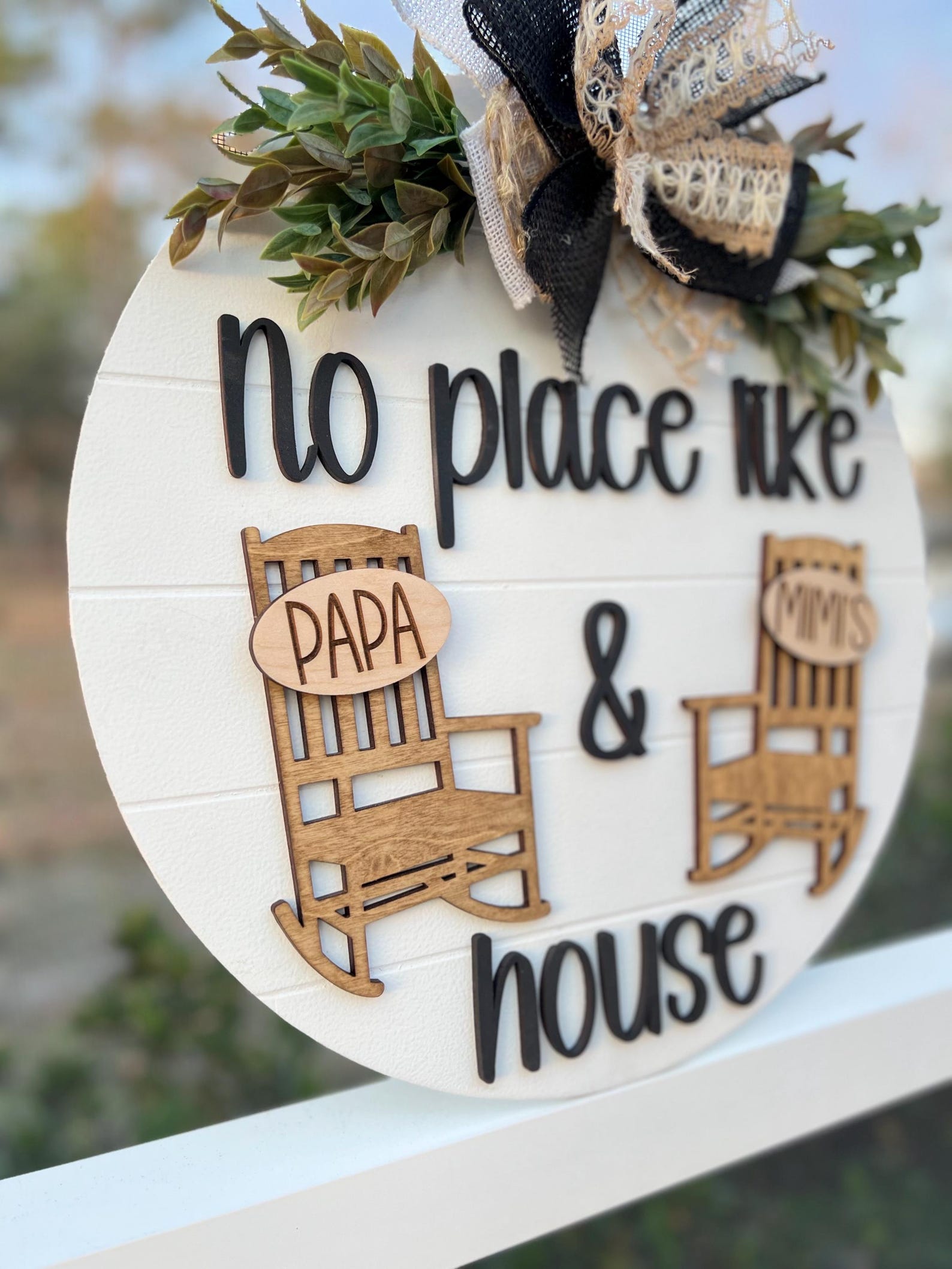 Grandparents Gift | Grandparents Sign | Farmhouse Door Sign | Front ...