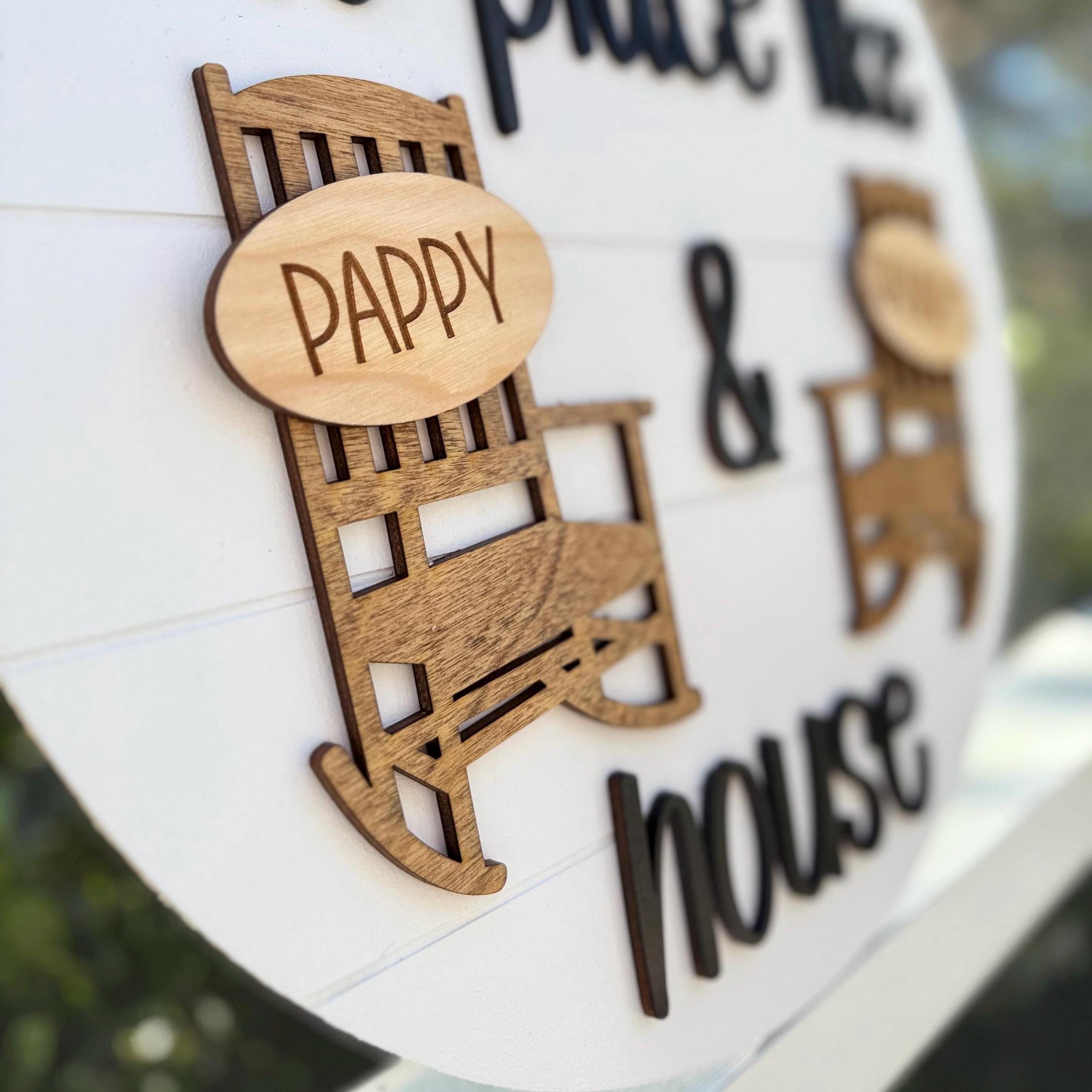Grandparents Gift | Grandparents Sign | Farmhouse Door Sign | Front ...