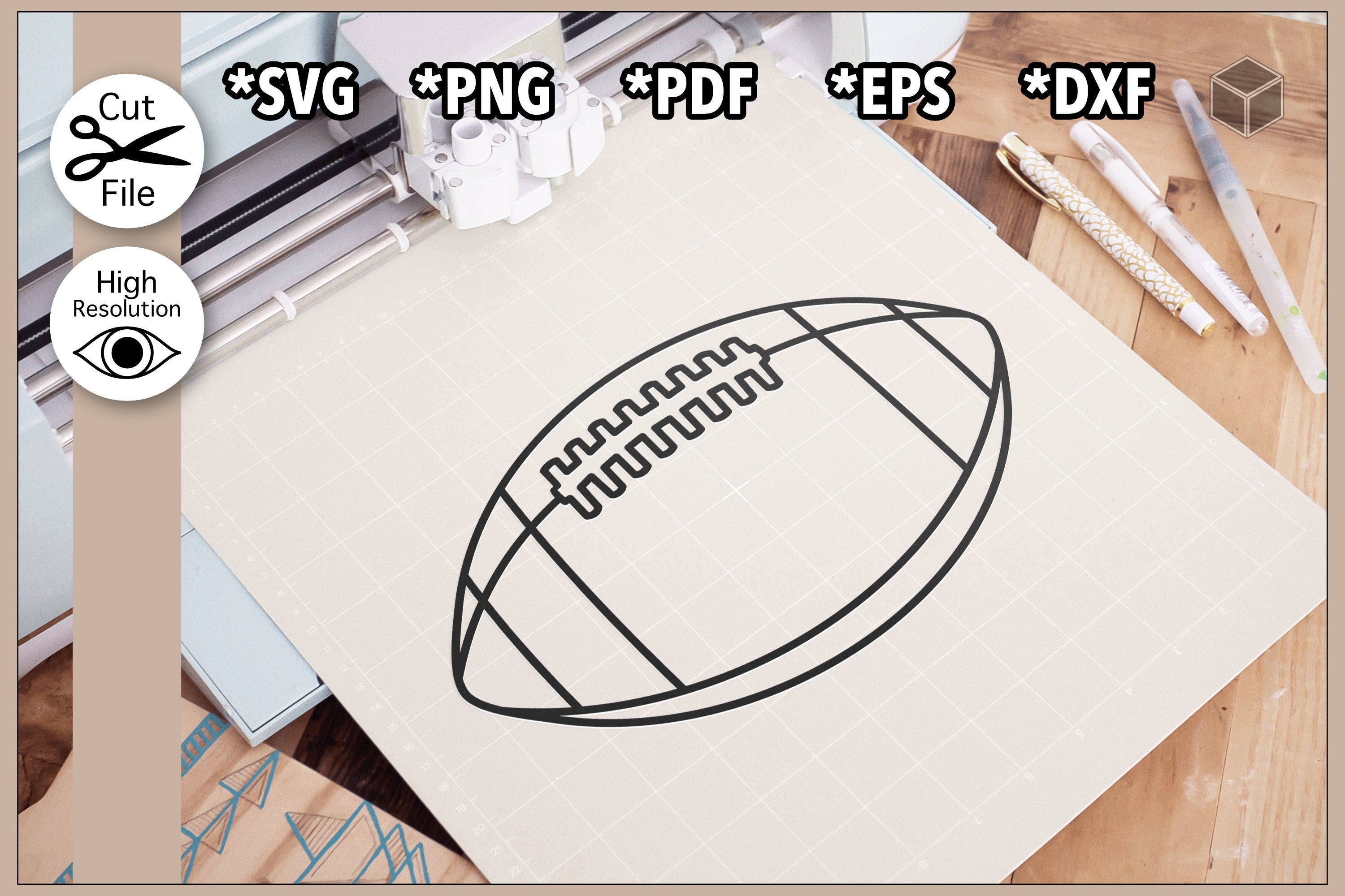 Football Ball Outline Svg Png Pdf Dxf Eps for Cutting - Etsy Ireland