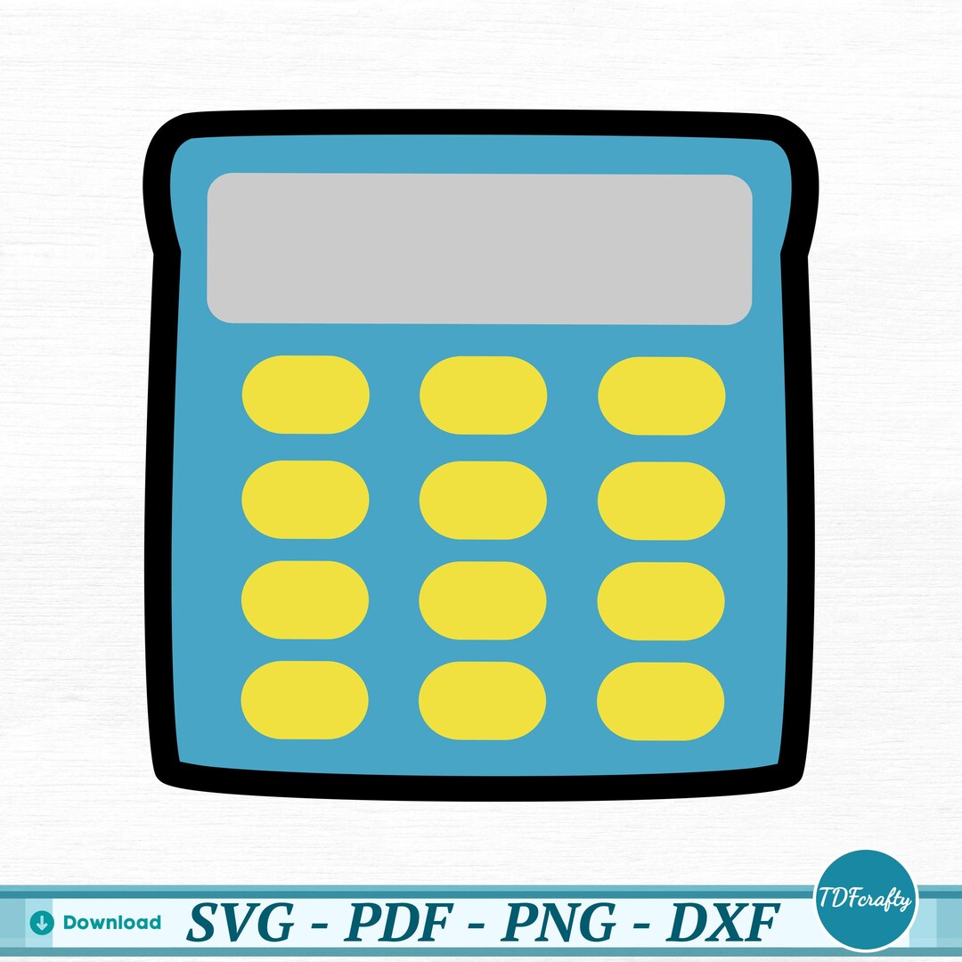 Calculator SVG File, Back to School Clipart, Student DXF Craft File ...