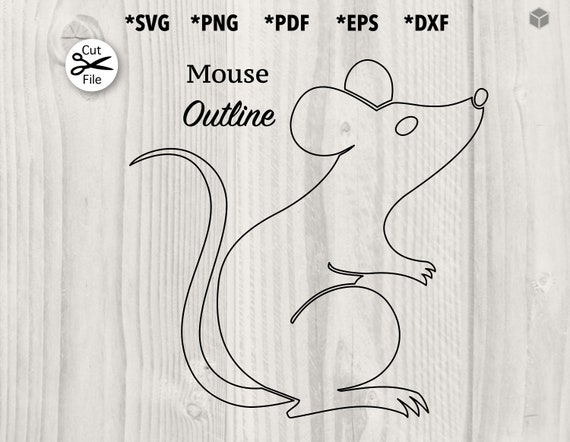 Mouse Outline Svg Png Pdf Dxf Eps - Etsy