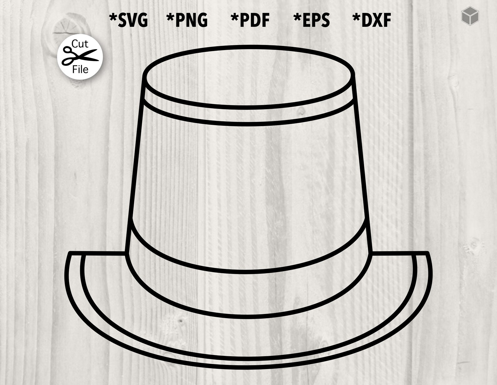 Stylish Hat Outline Svg Png Pdf Dxf Eps - Etsy