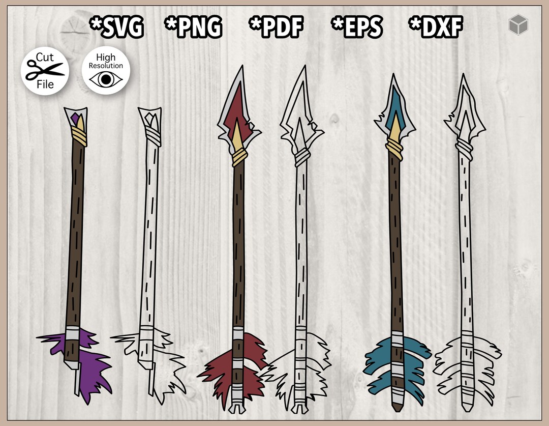 Spooky Arrows Cut File, Scary Bolts Graphic Design, Halloween ...