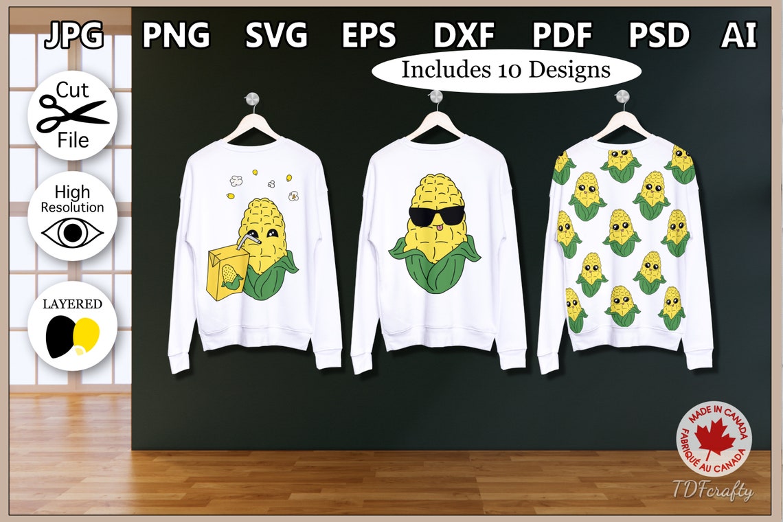 It's Corn Cute Corn Bundle Popcorn Cut File Corn Kennel - Etsy