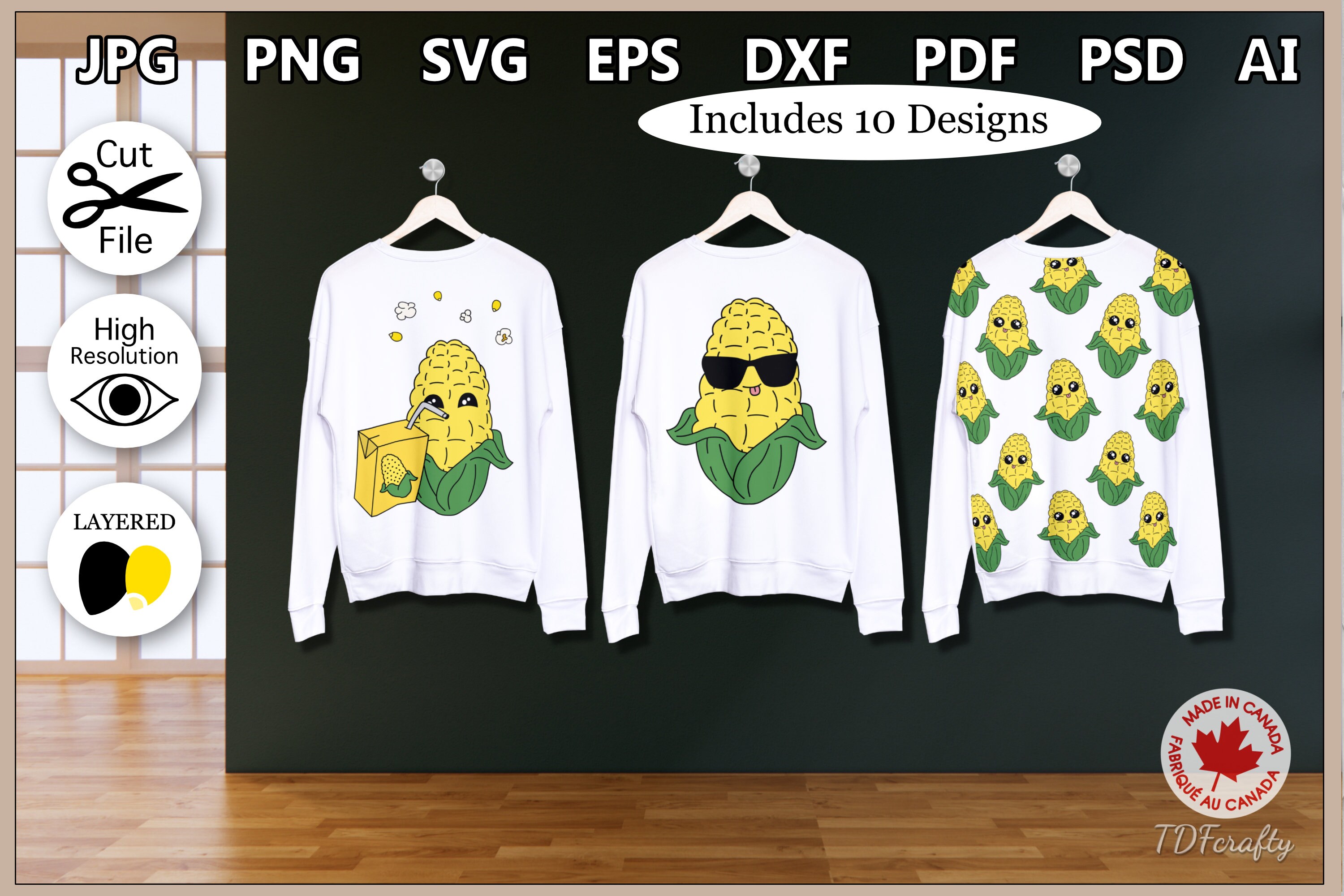 It's Corn Cute Corn Bundle Popcorn Cut File Corn Kennel - Etsy