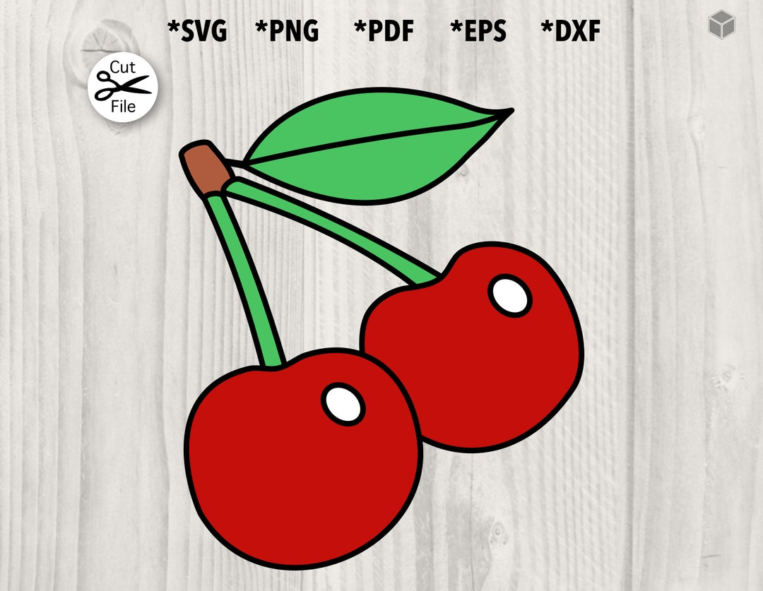 Cherry SVG PNG PDF Dxf Eps - Digital Files for Crafting - Etsy