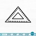 Triangle Ruler Outline SVG File, Back to School Clipart, Student DXF ...