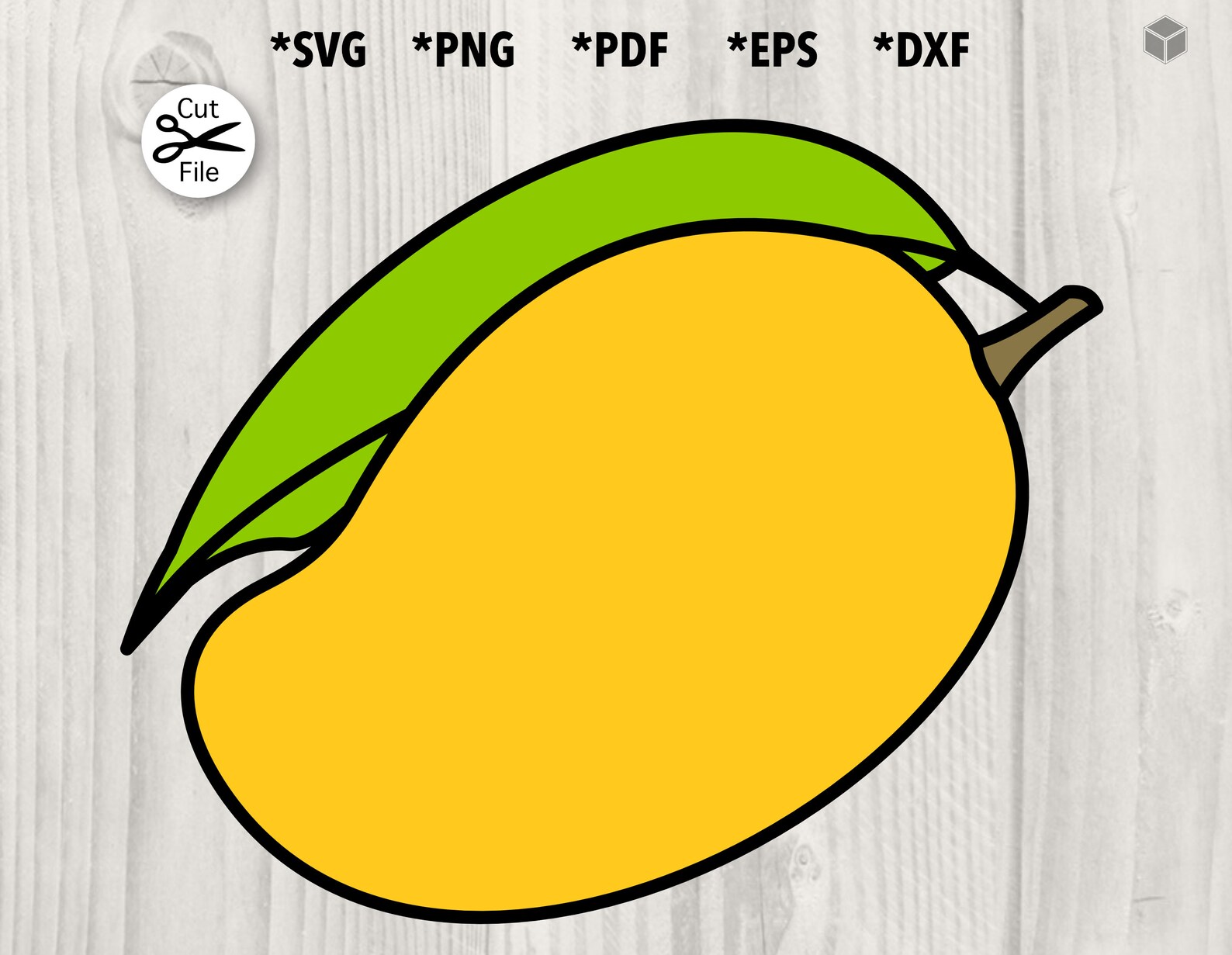 Yellow Mango Svg Png Pdf Dxf Eps - Etsy