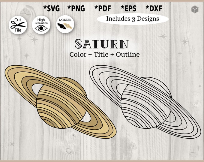 Saturn Svg Cut File Svg Saturn Png Clip Art File Space Svg Planet ...