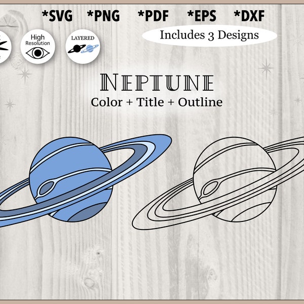 Neptune Svg - Etsy