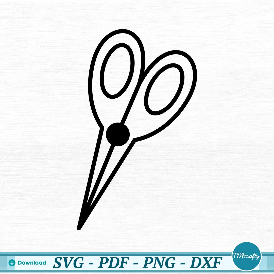 Scissors Outline SVG File, Back to School Clipart, Student DXF Craft ...
