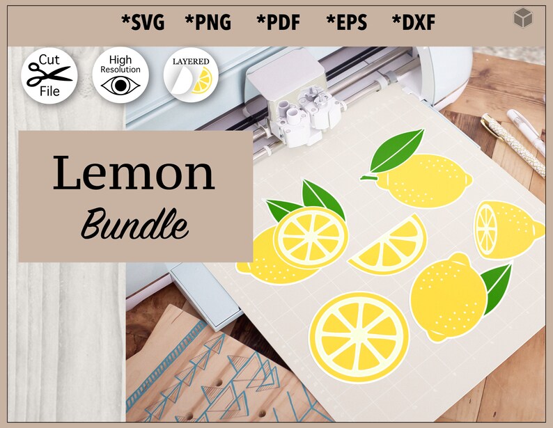 Lemon Fruit Bundle Svg Png Pdf Dxf Eps - Etsy