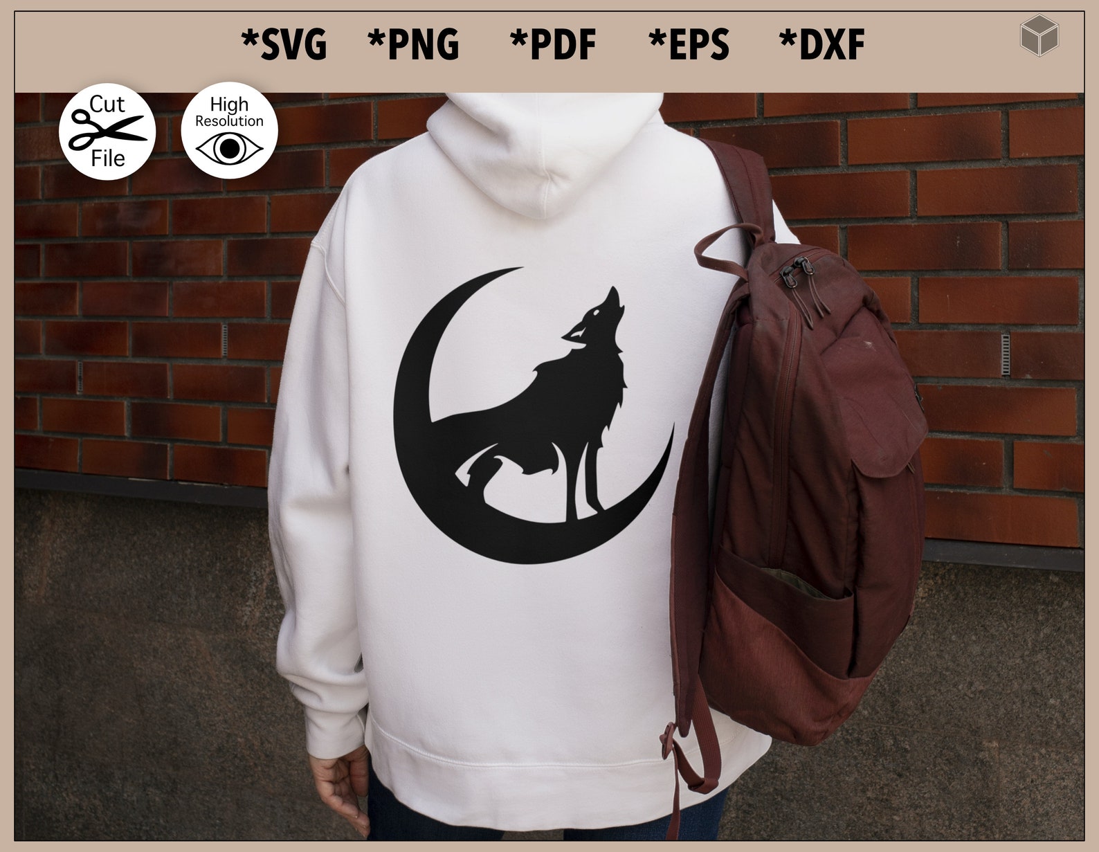 Howling Wolf Silhouette Svg Png Pdf Dxf Eps - Etsy Canada