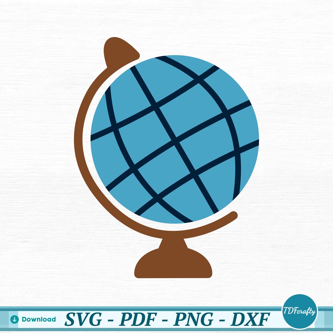 Globe SVG File, Back to School Clipart, Student DXF Craft File ...