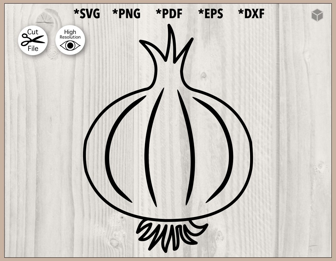 Onion Outline Shape SVG Design, Peeling Back the Layers of This Onion ...