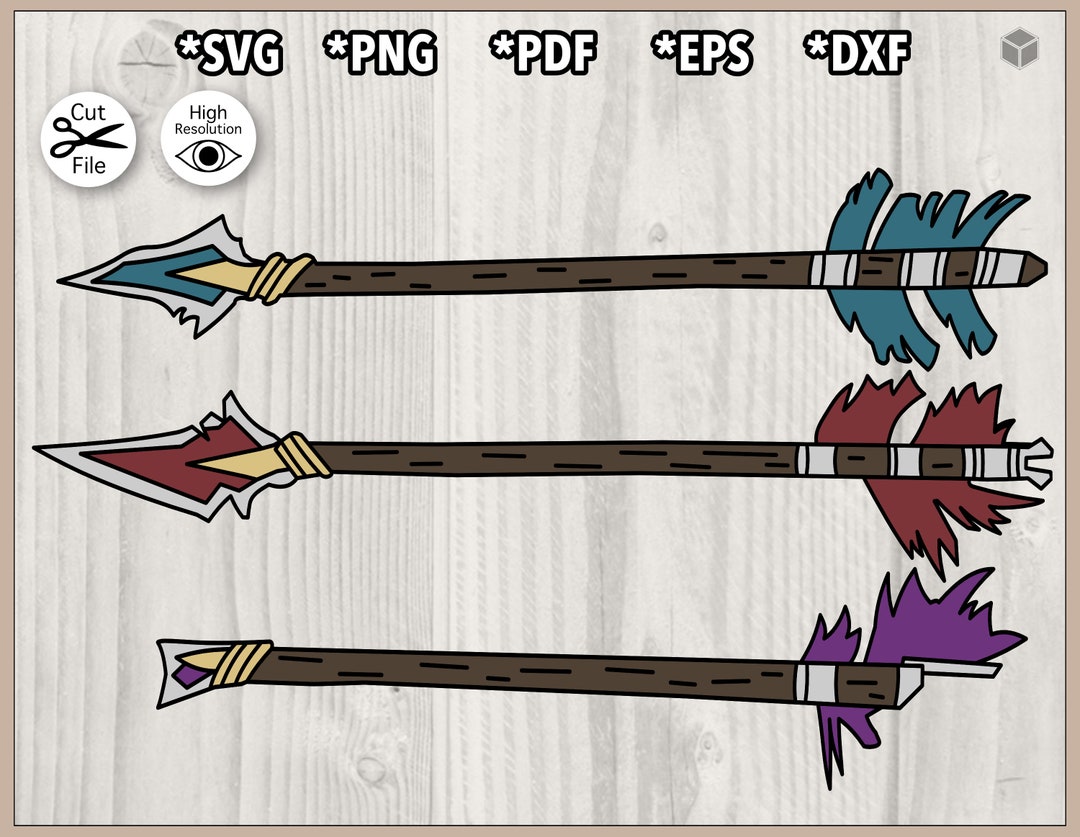 Spooky Arrows Cut File, Scary Bolts Graphic Design, Halloween ...