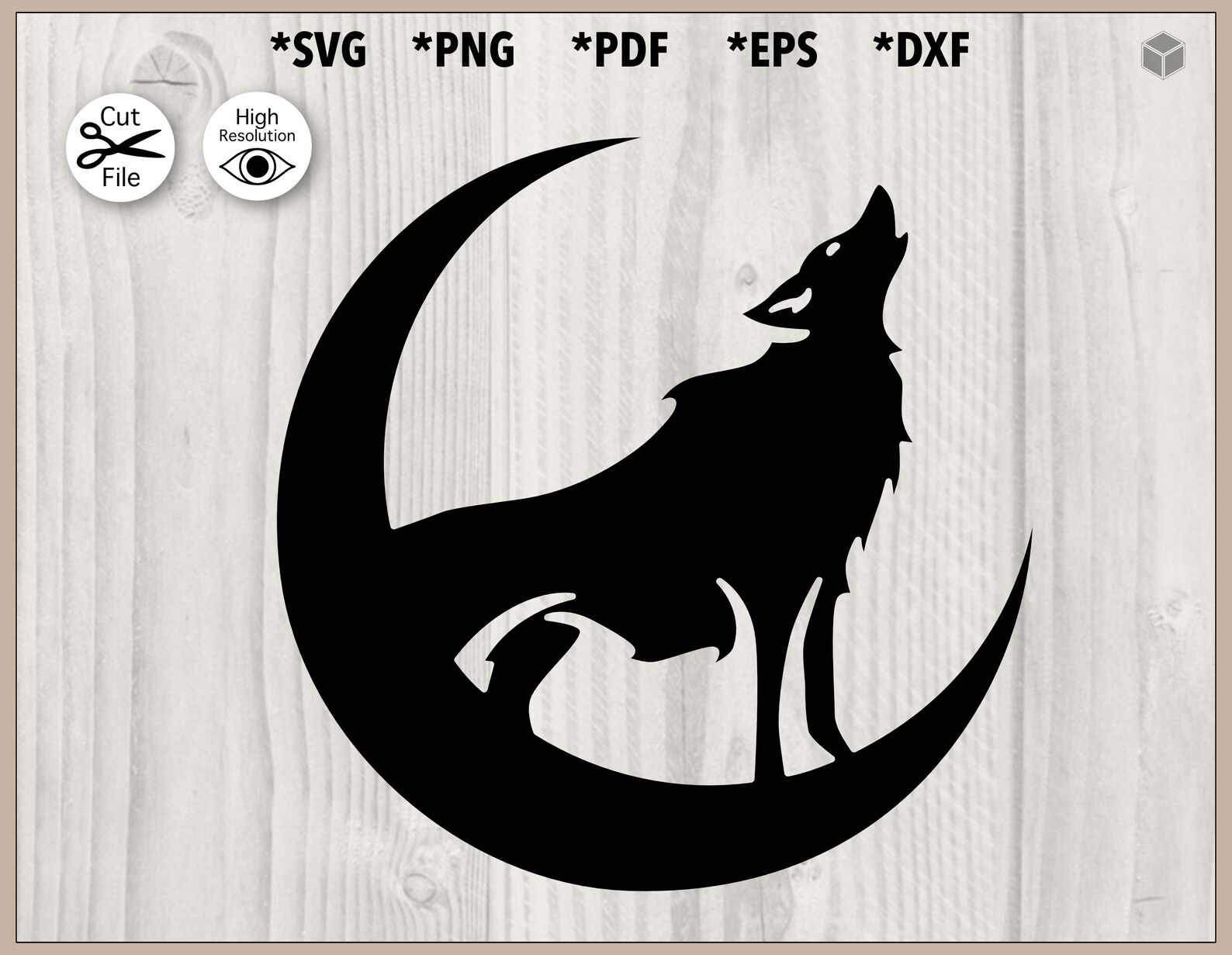 Howling Wolf Silhouette Svg Png Pdf Dxf Eps - Etsy Canada