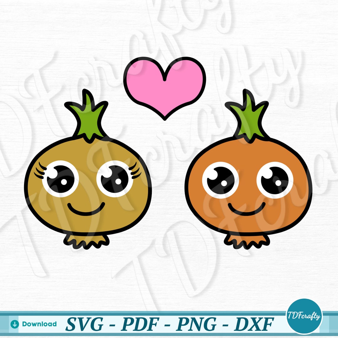 Cartoon Onion Vegetable Couple, Vector Veggie Design, Cute Layered by ...