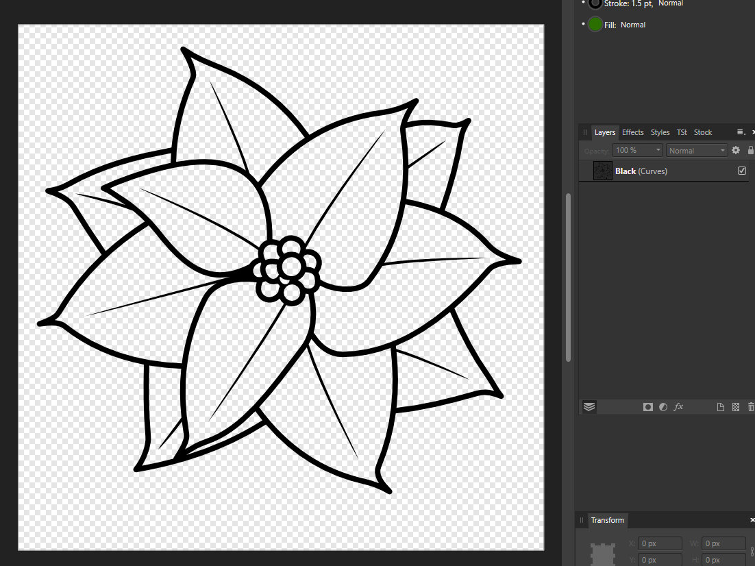 Poinsettia Outline, Festive Flower, Christmas Decoration, Holiday Plant ...