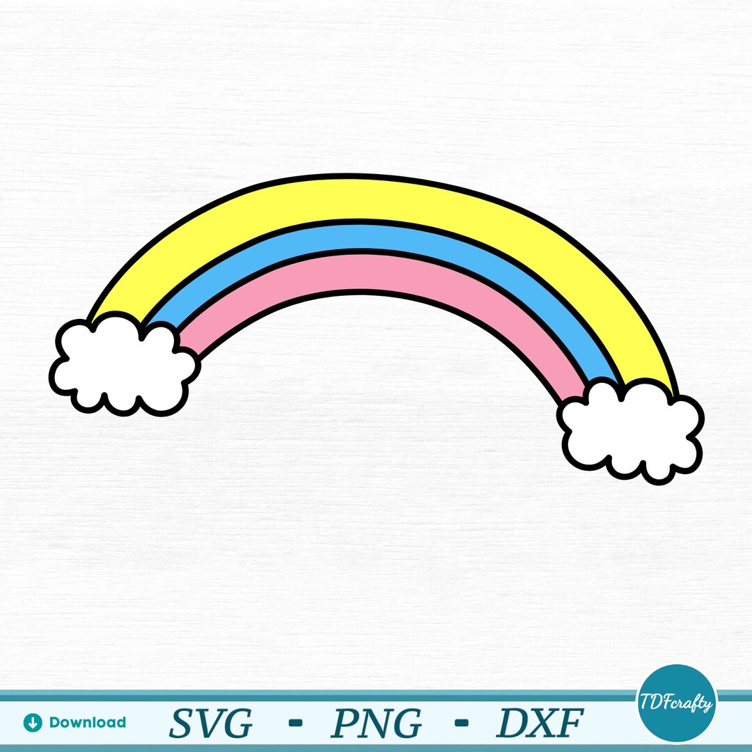 Double Rainbow Color Cut File Svg, Png, Pdf, Dxf, Eps for Cutting ...