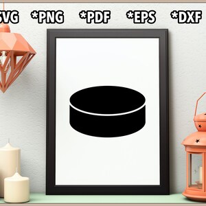 Hockey Puck Color, Outline and Silhouette Svg, Png, Pdf, Dxf, Eps for ...