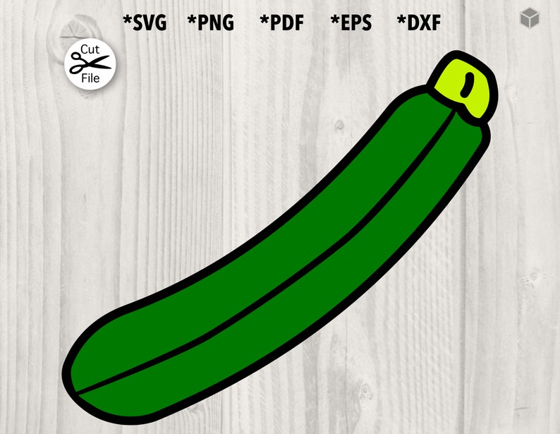 Zucchini Cut File Svg Png Pdf Dxf Eps for Cutting Machine - Etsy