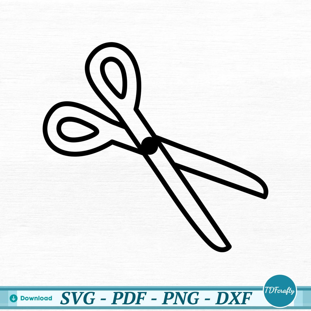 Scissors Outline SVG File, Back to School Clipart, Student DXF Craft ...
