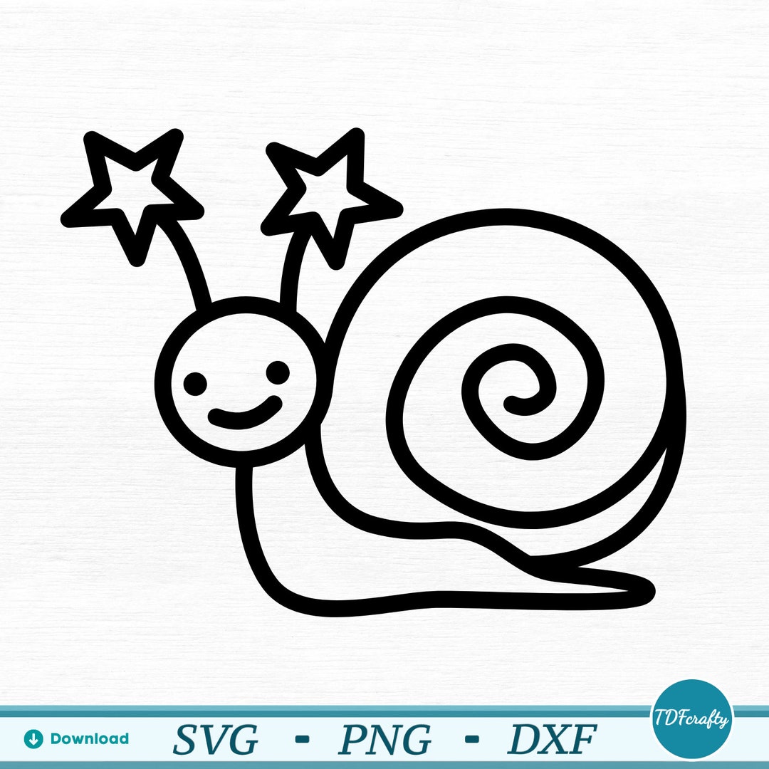 Cartoon Snail Outline Cut File Svg, Png, Dxf for Cutting Machine - Etsy