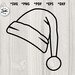 Santa Hat Outline, Festive Cap Cut File, Holiday Chapeau Illustration ...