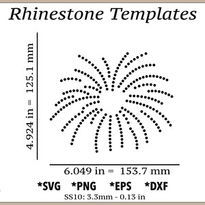 Fireworks Rhinestone Template SS10 and Bonus SS06 Digital Download Svg ...