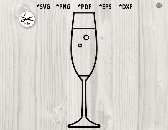 Champagne Glass Outline