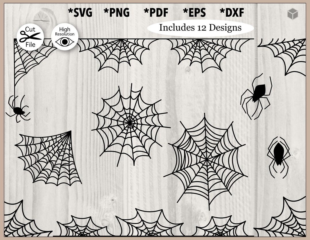 Spider Webs Bundle, Arachnid Nest for Halloween, Spooky Tarantula ...