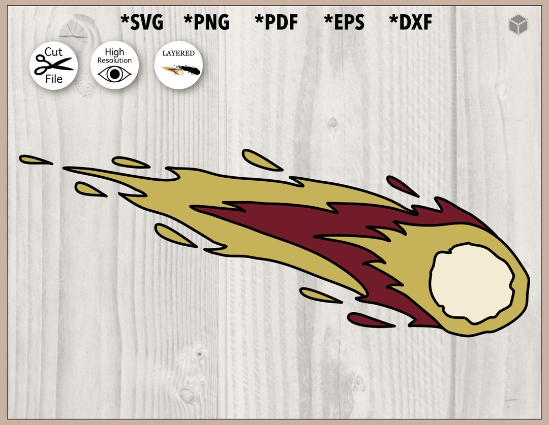 Fireball Comet Svg, Png, Pdf, Dxf, Eps - Etsy