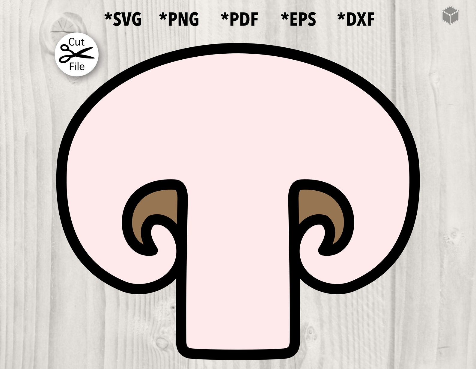 Mushroom Cut File Svg Png Pdf Dxf Eps for Cutting Machine - Etsy