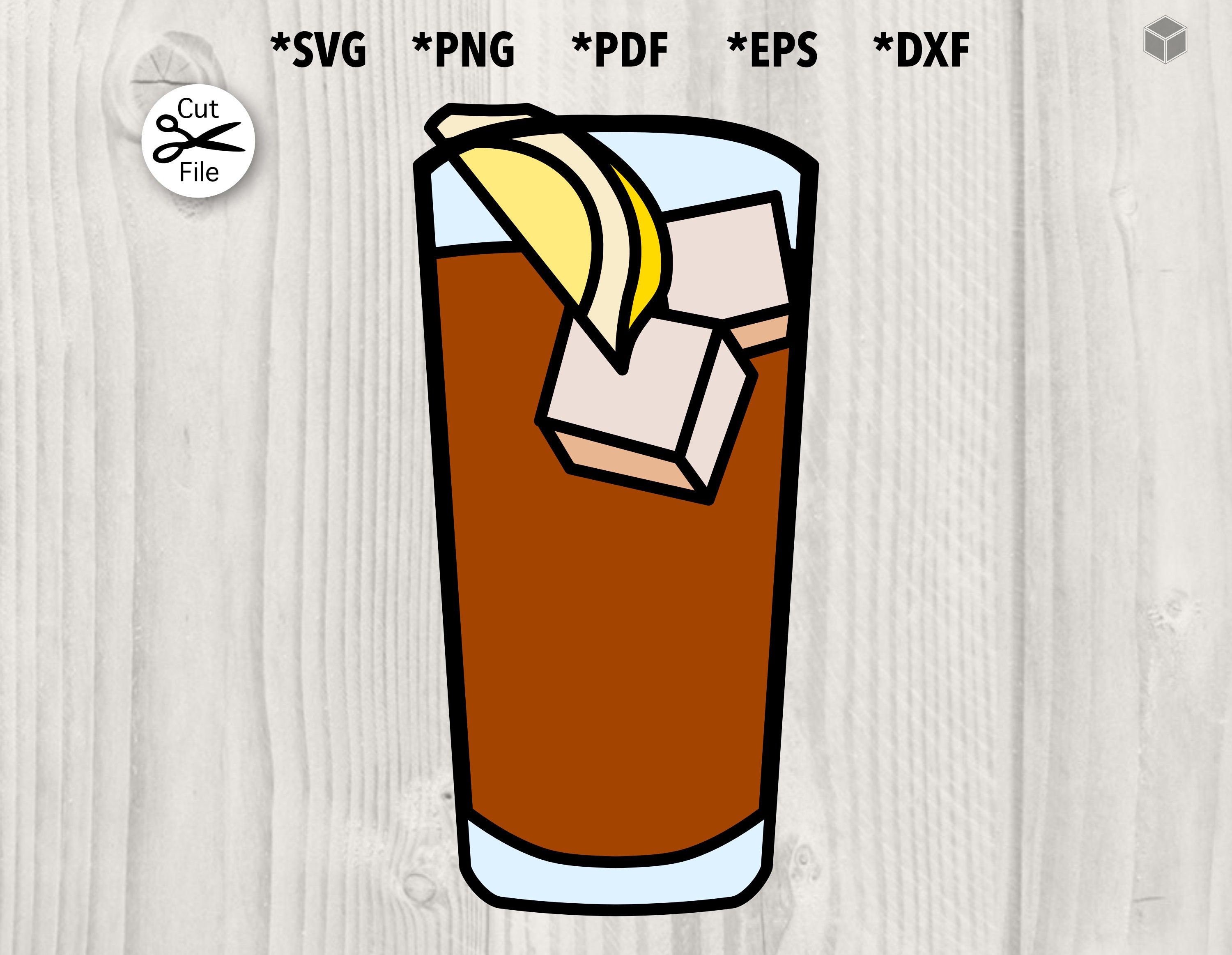 Ice Tea Svg Png Pdf Dxf Eps - Etsy