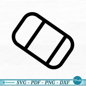 Eraser Outline SVG File, Back to School Clipart, Student DXF Craft File ...