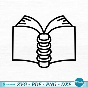 Book Outline SVG File, Back to School Clipart, Student DXF Craft File ...