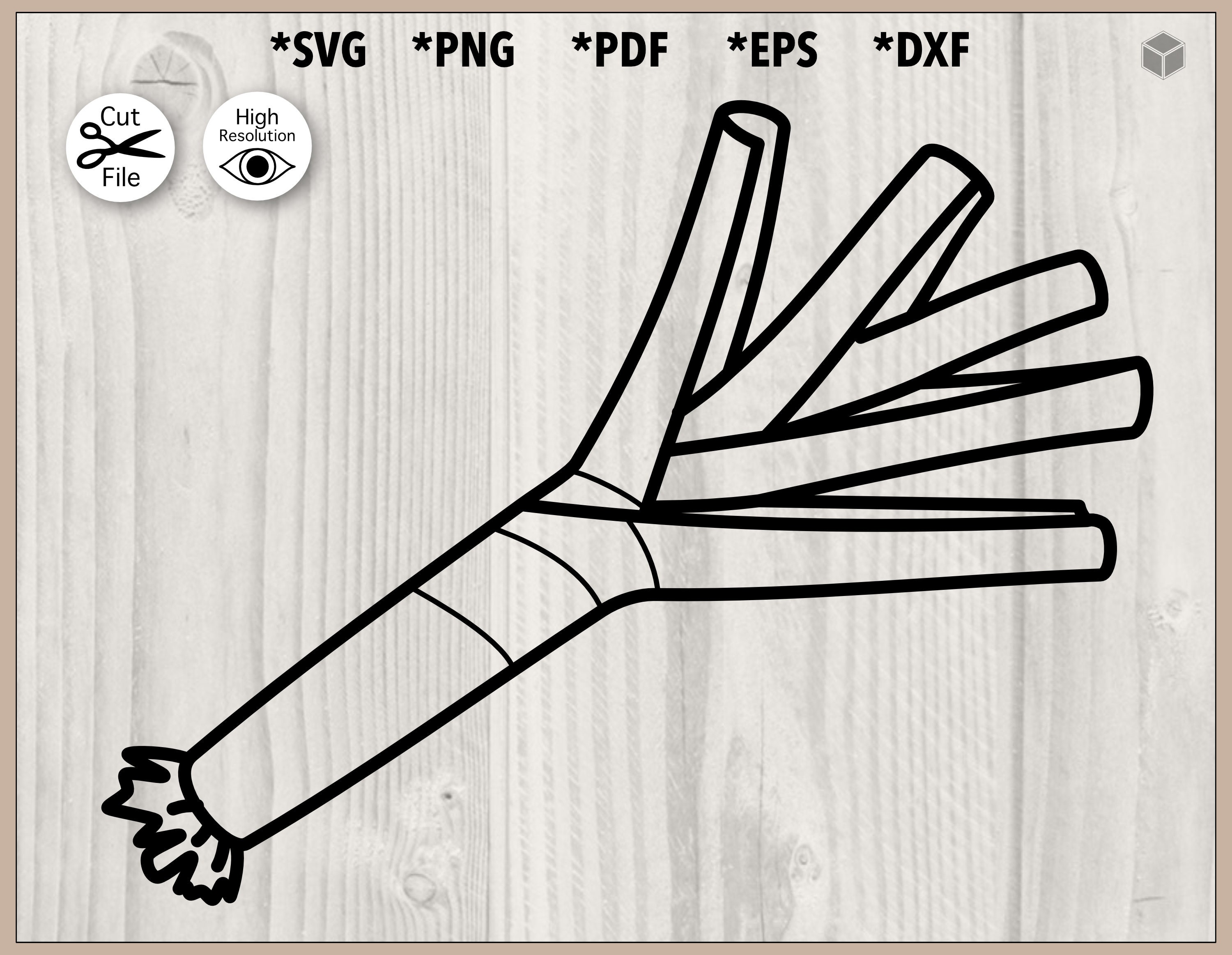Leek Outline Svg Png Pdf Dxf Eps - Etsy