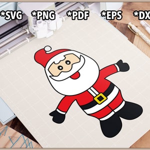 Santa Claus Cut File Svg, Png, Pdf, Dxf, Eps for Cutting Machine - Etsy ...